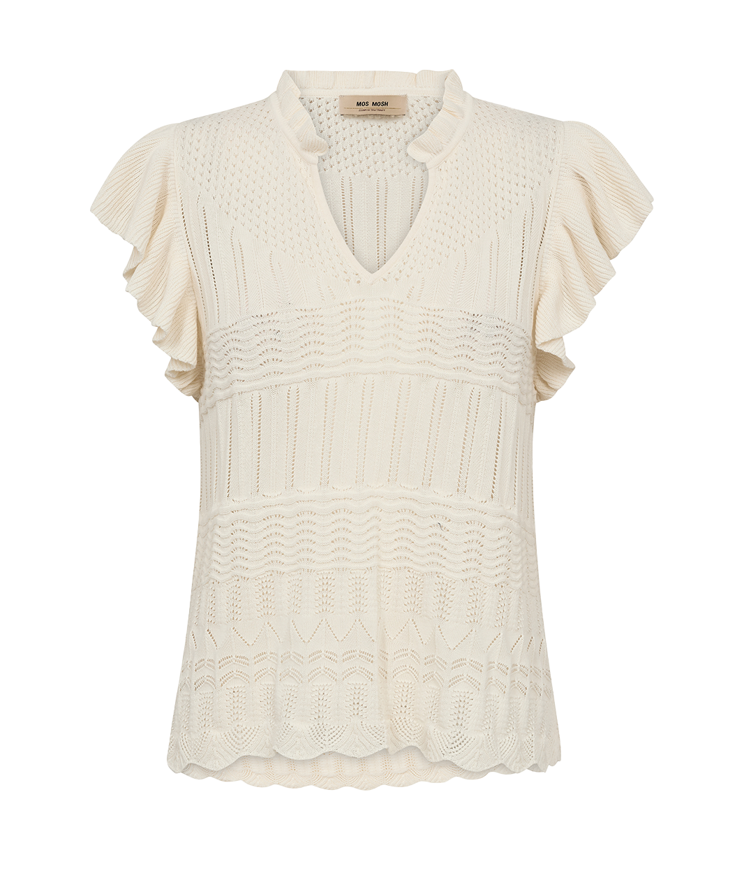 Fru Lund - Mos Mosh Ryett knit blouse Ecru